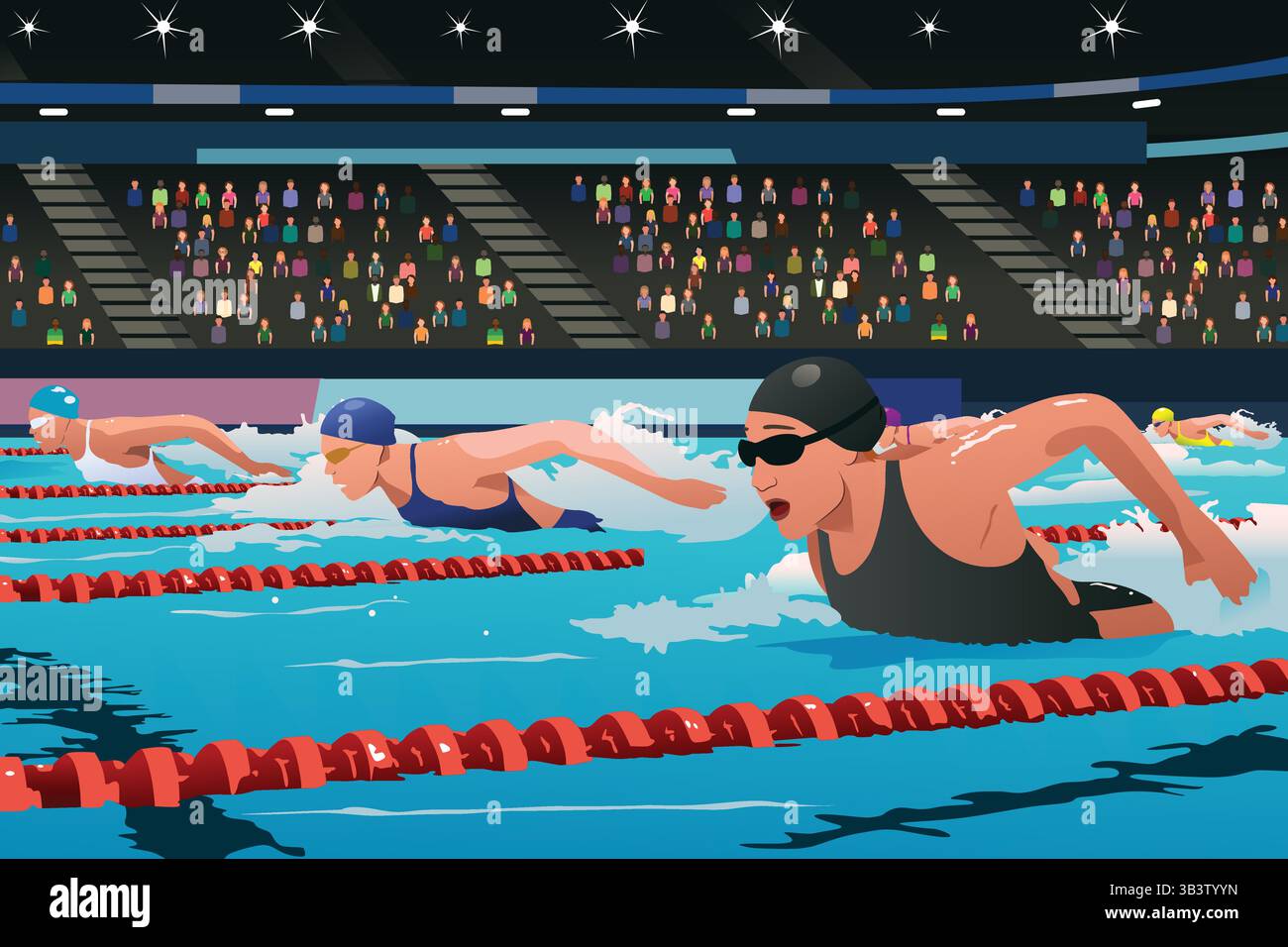 Swimming audience Stock Vector Images - Alamy