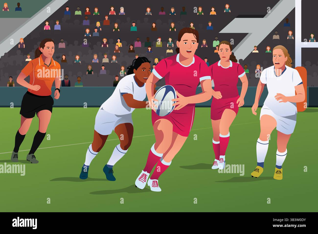 Rugby spectators Stock Vector Images - Alamy