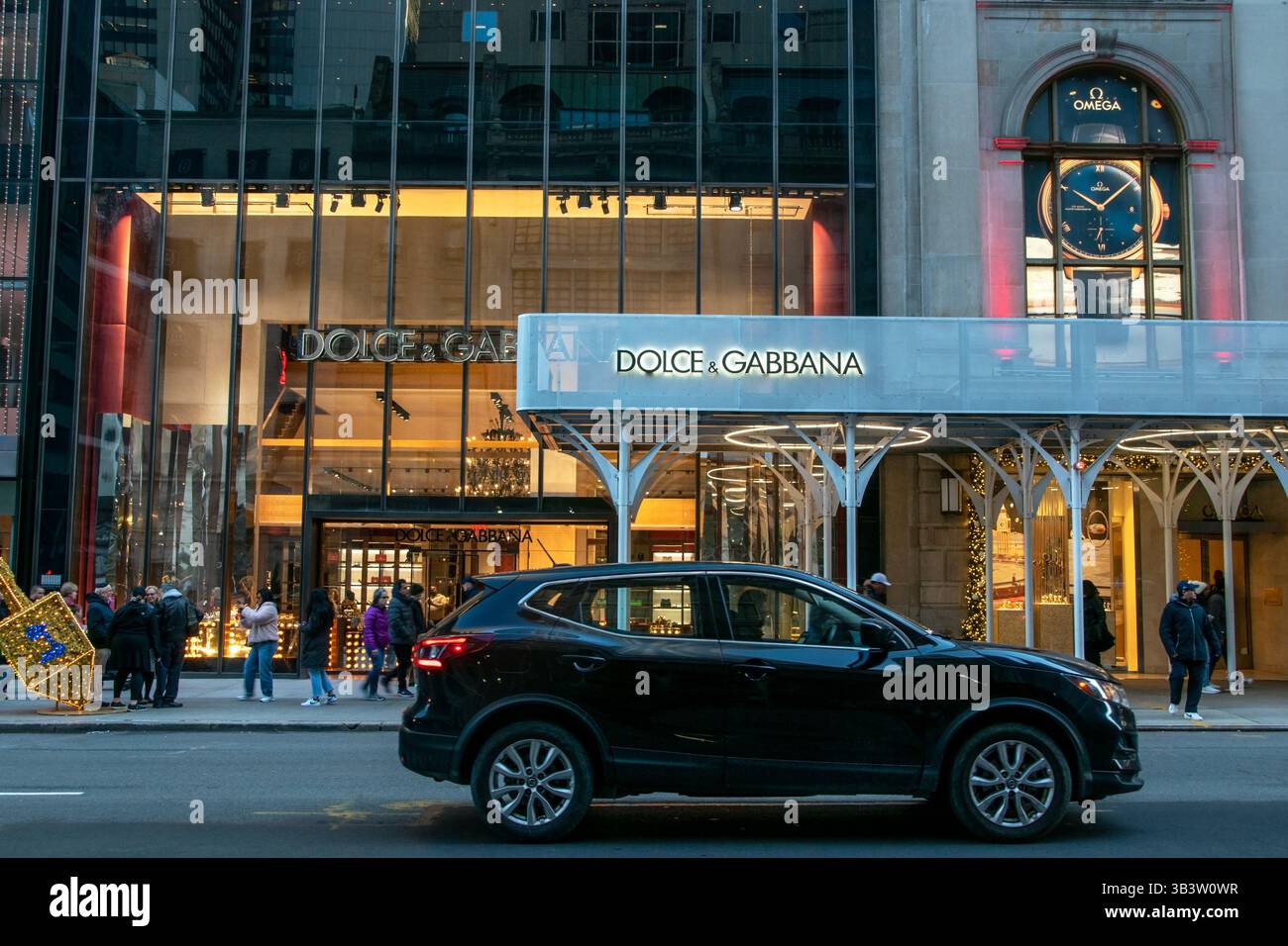 Manhattan NYC Fifth Avenue Dolce Gabbana storefront luxury brand ...