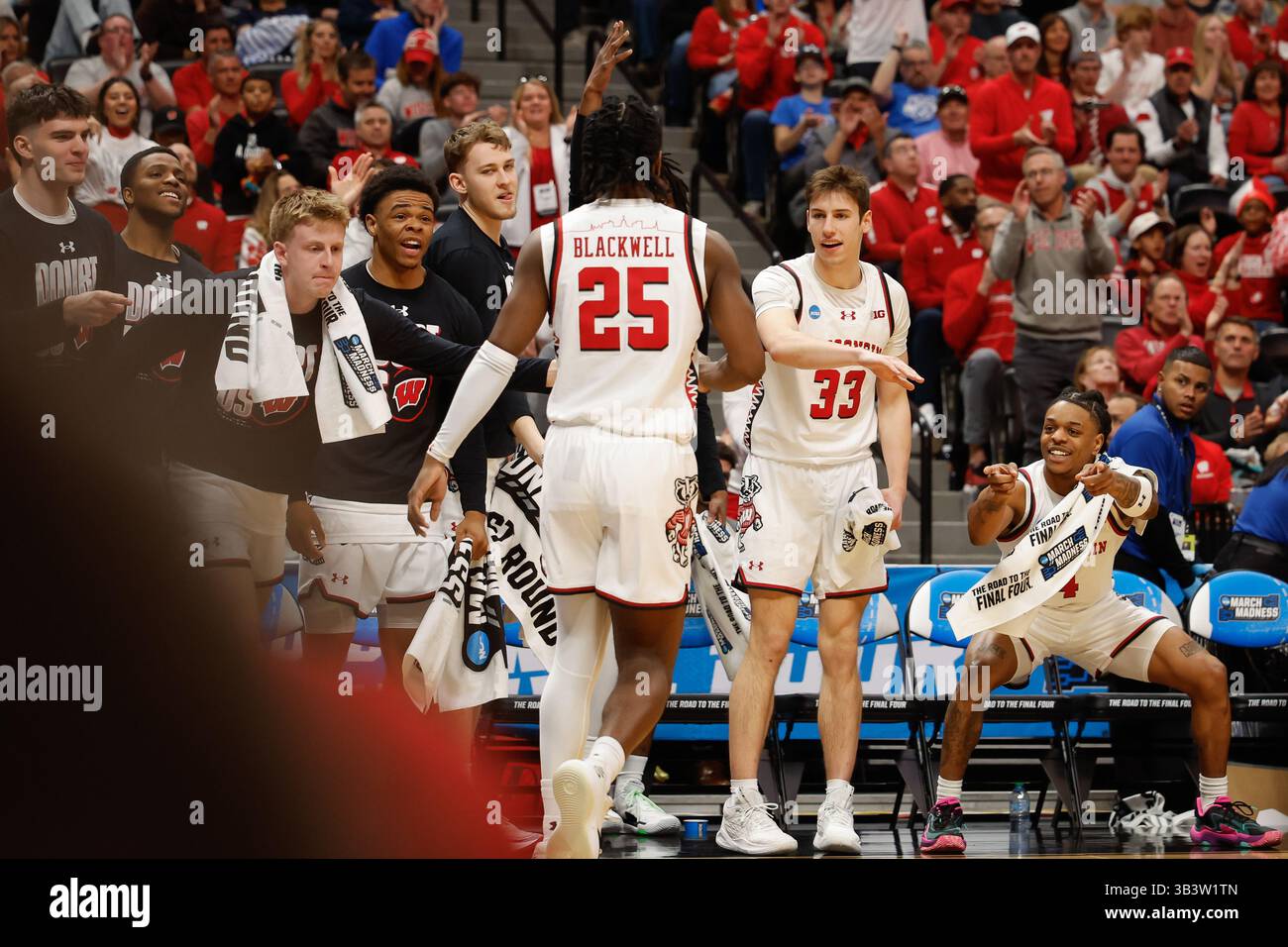 Denver, CO, USA. 20th Mar, 2025. Wisconsin Badgers guard Jack Janicki ...