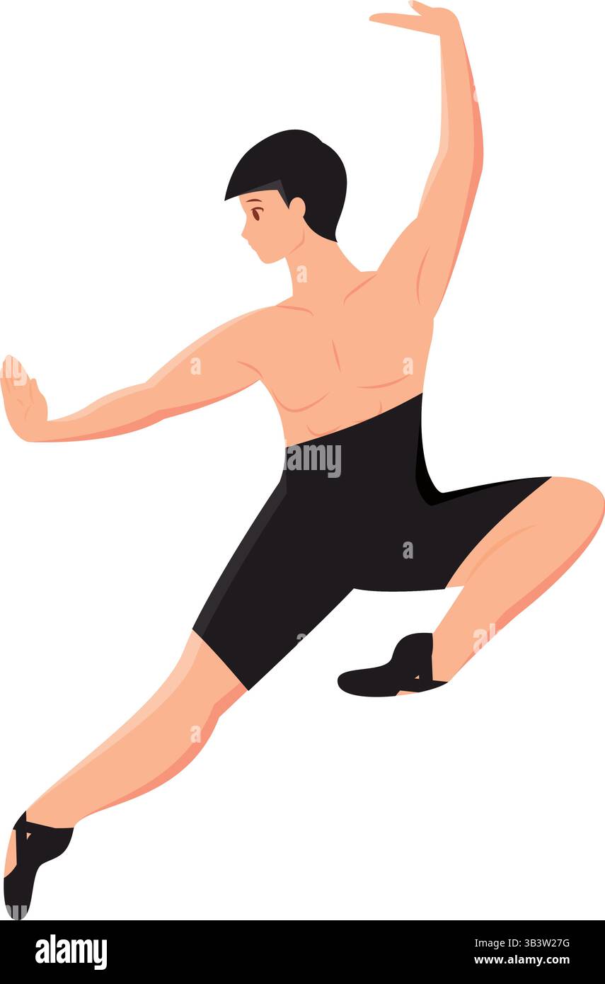Male ballet dancer posing. Vector illustration Stock Vector Image & Art ...