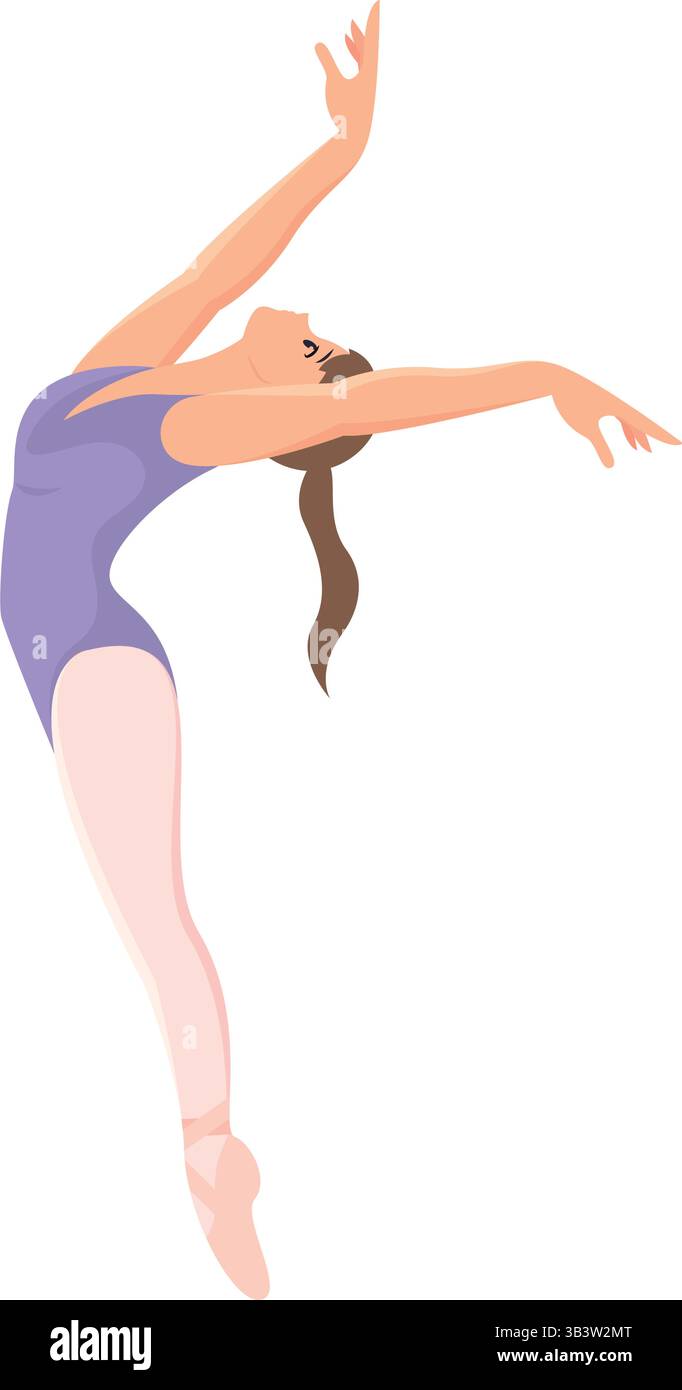 Graceful ballerina dancing. Vector illustration Stock Vector Image & Art - Alamy