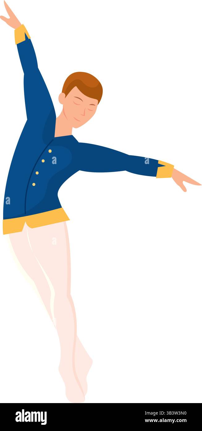 Male ballet dancer posing. Vector illustration Stock Vector Image & Art ...