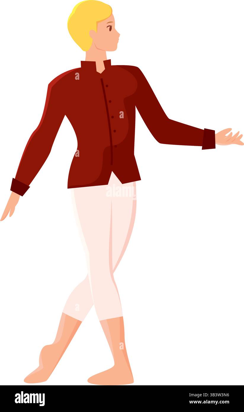 Male ballet dancer posing. Vector illustration Stock Vector Image & Art ...