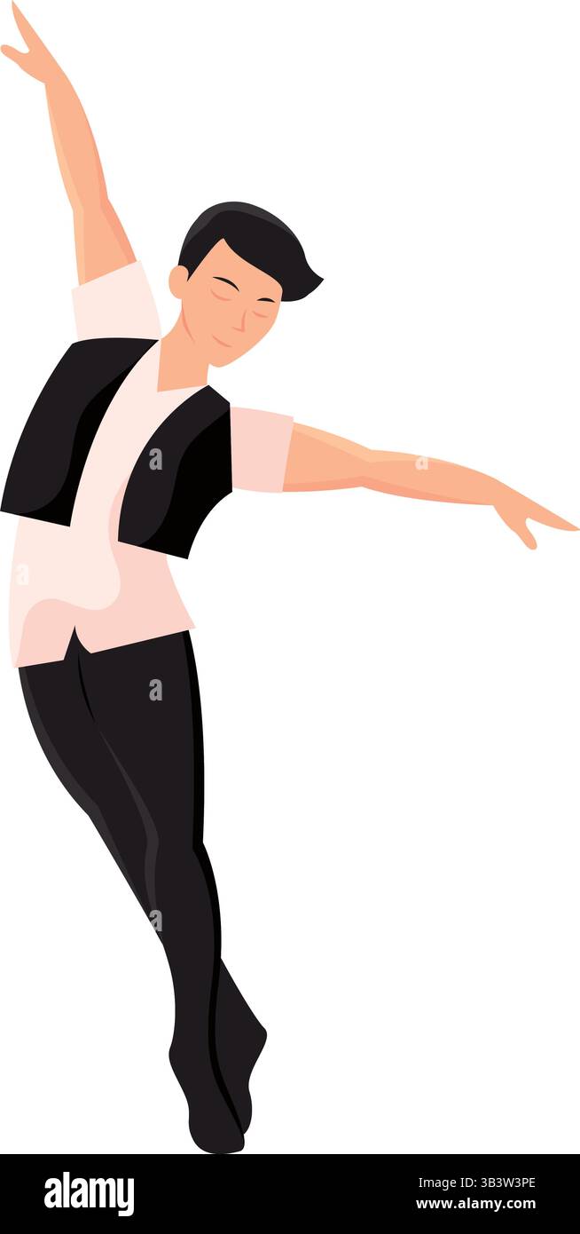 Male ballet dancer posing. Vector illustration Stock Vector Image & Art ...