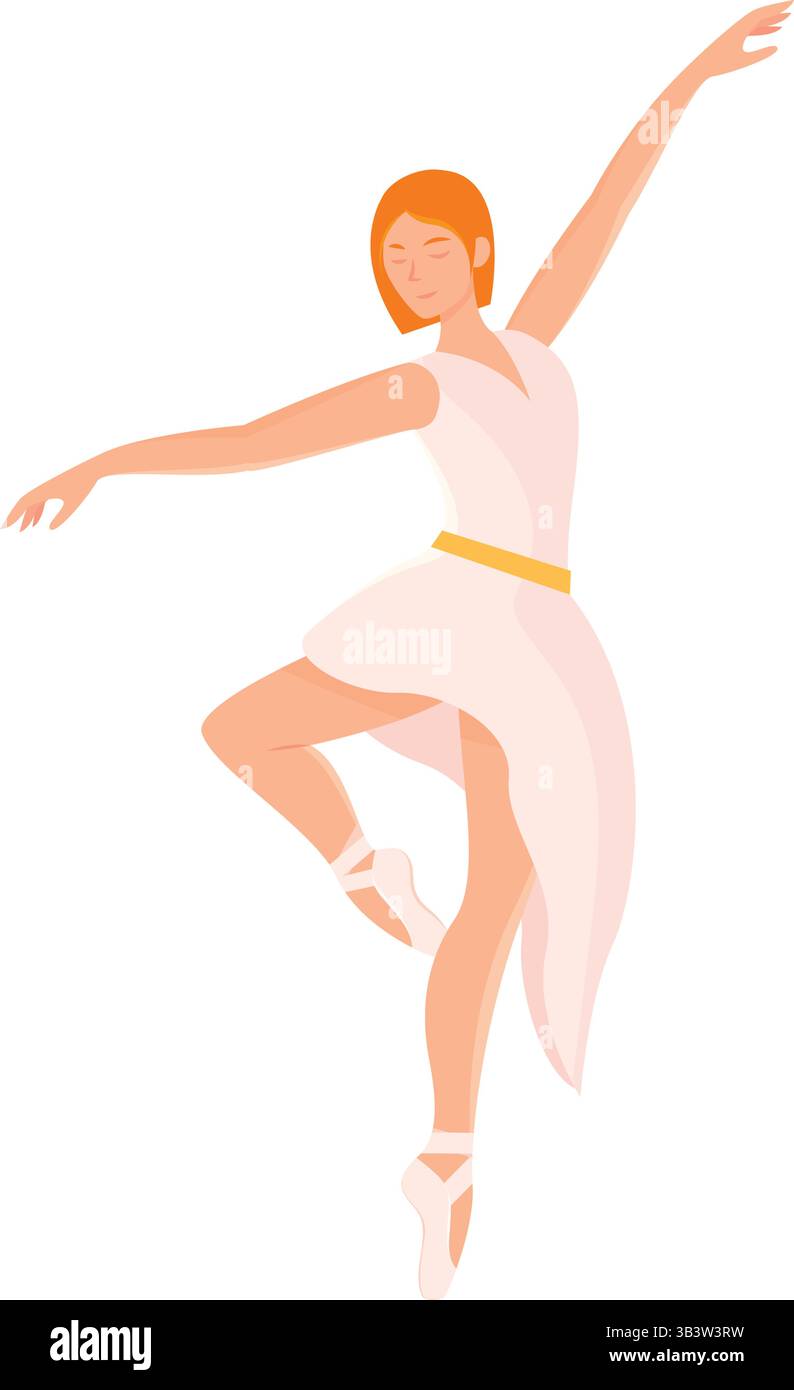 Graceful ballerina dancing. Vector illustration Stock Vector Image & Art - Alamy