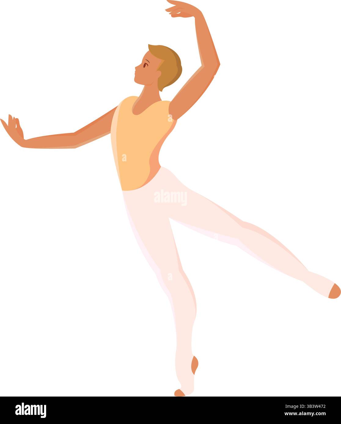 Male ballet dancer posing. Vector illustration Stock Vector Image & Art ...