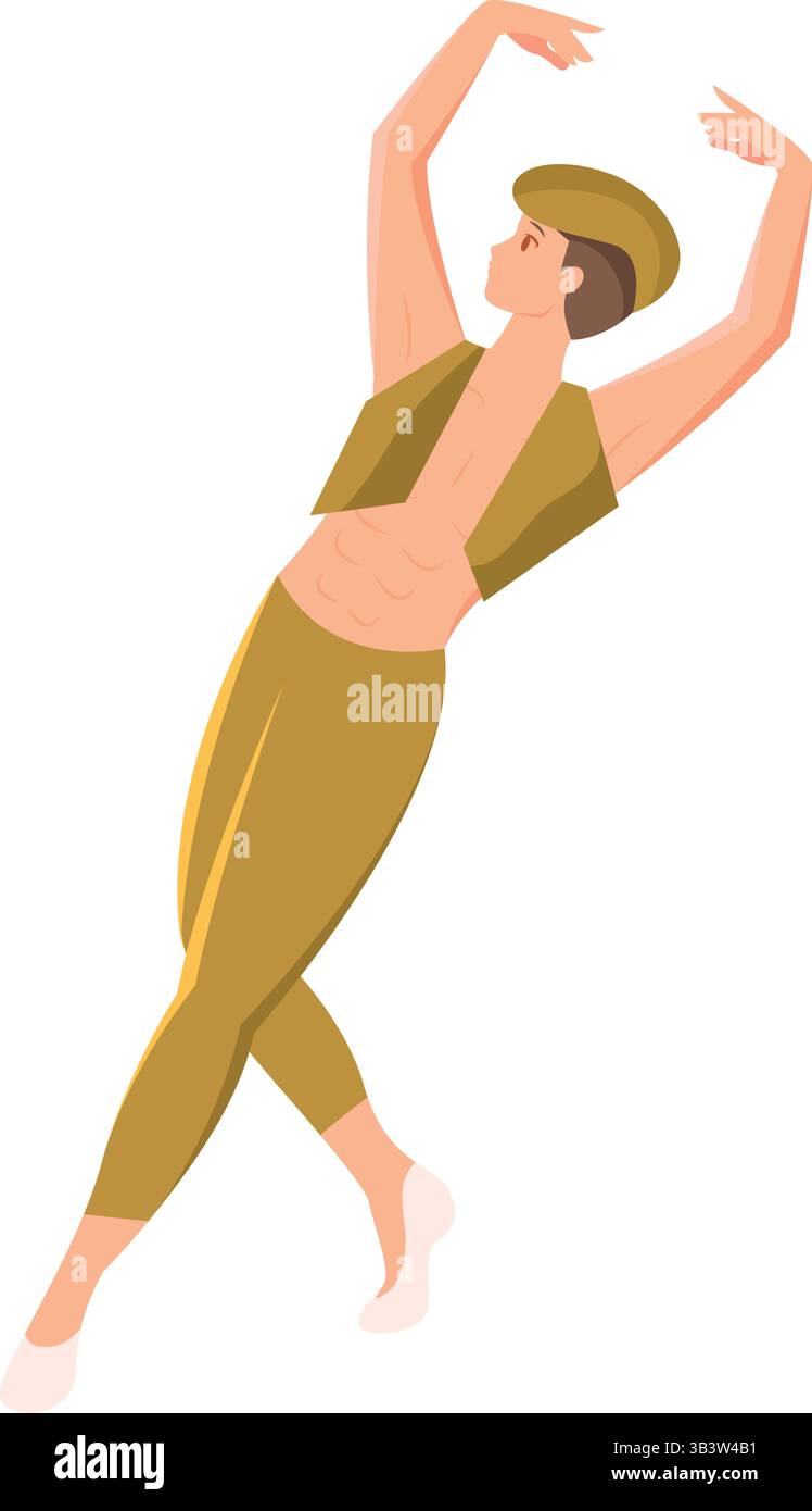 Male ballet dancer posing. Vector illustration Stock Vector Image & Art ...