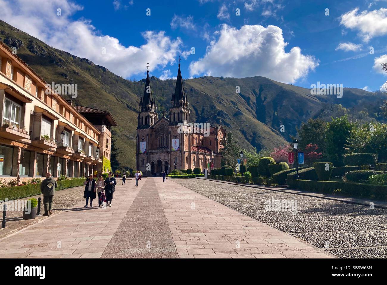 COVADONGA, SPAIN - APRIL 6, 2025: Covadonga in Asturias is a historic ...