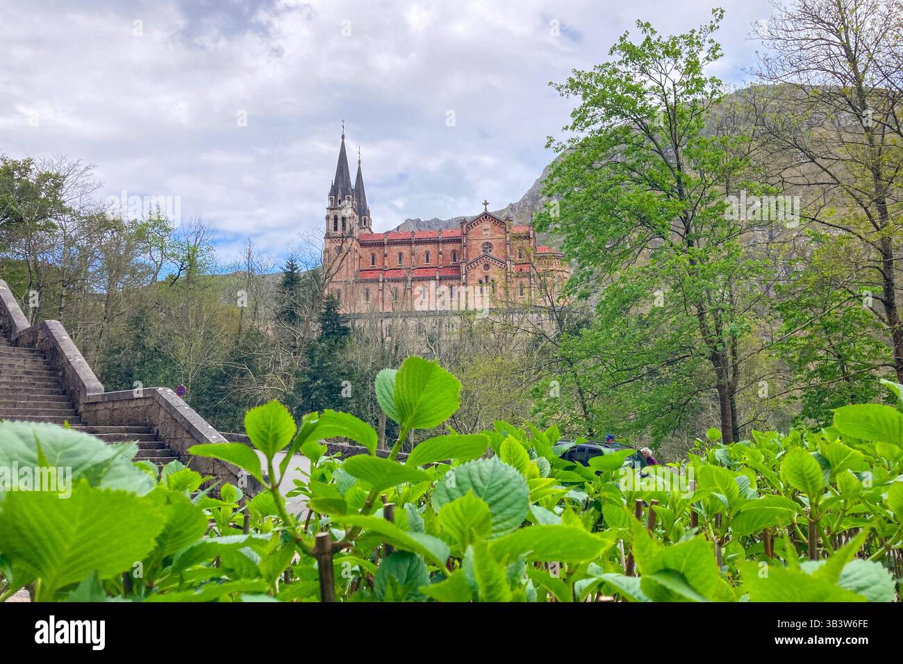 COVADONGA, SPAIN - APRIL 6, 2025: Covadonga in Asturias is a historic ...