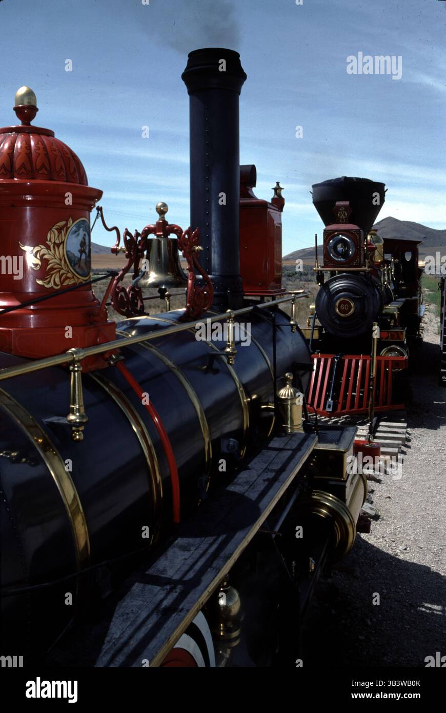 Promontory, Utah, UT. USA. June 1988. Leland Stanford, the president of ...