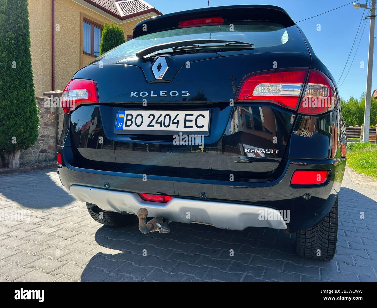 Kyiv, Ukraine - April 28, 2025: Back view of a Renault Koleos in an ...