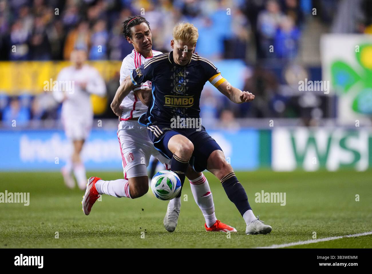March 22, 2025: Philadelphia Union Defender Jakob Glesnes (5) and St ...