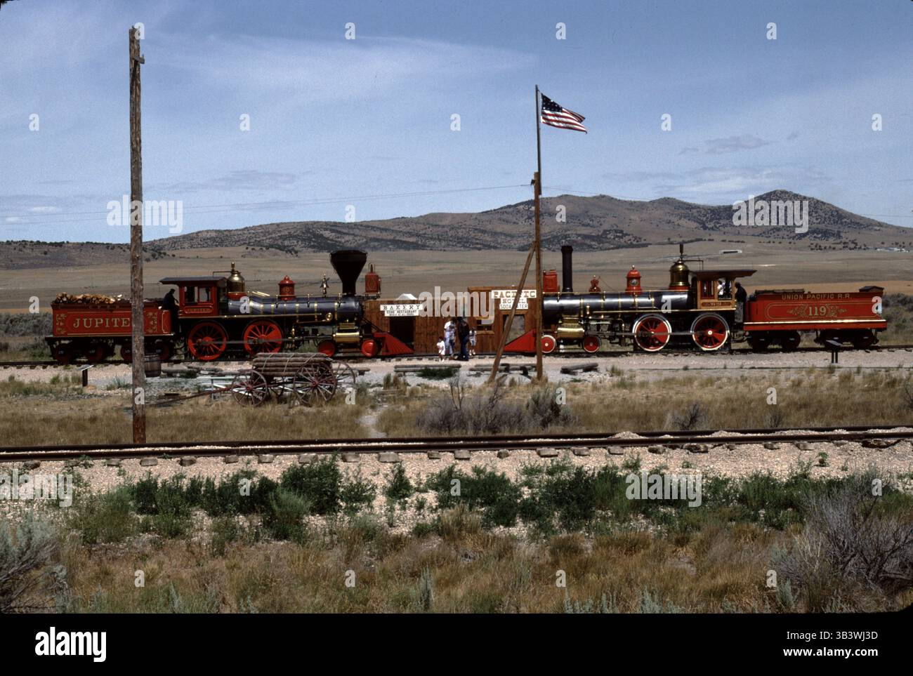 Promontory, Utah, UT. USA. June 1988. Leland Stanford, the president of ...
