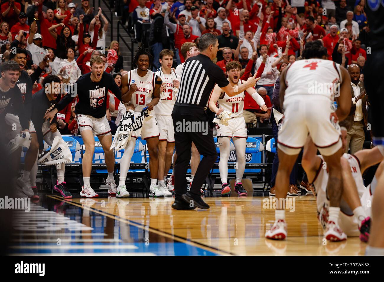 Denver, CO, USA. 22nd Mar, 2025. Wisconsin Badgers forward Carter ...