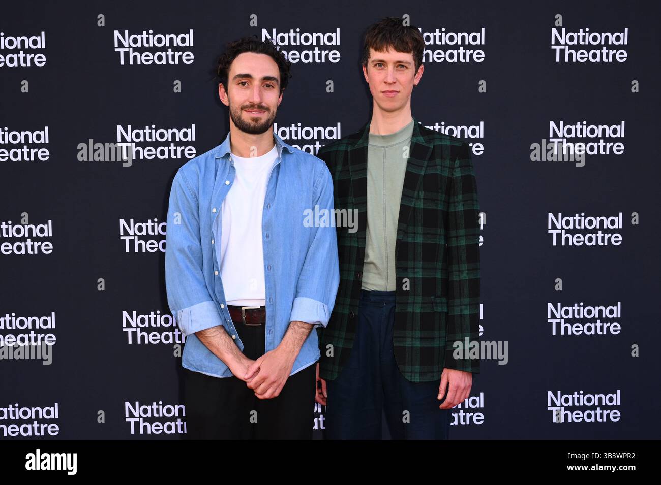 London, UK. 29 April 2025. Sam Steiner (left) and Angus Imrie attending the National Theatre's ...