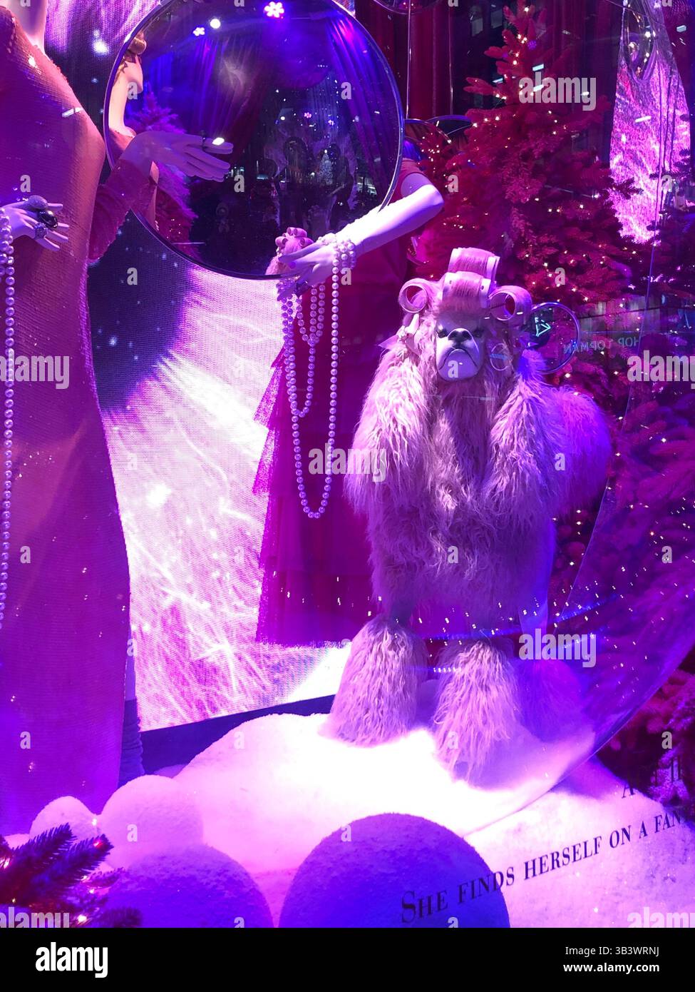 Luxury display window NYC Bergdorf Goodman Fifth Avenue colorful ...