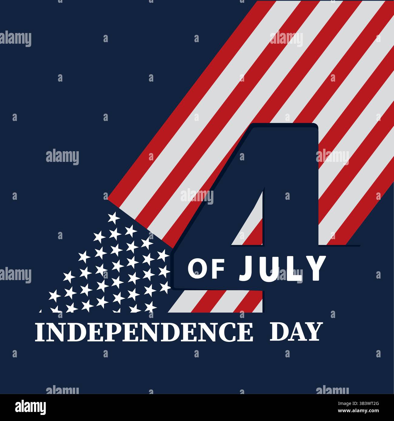 Striped 4th July. Vector illustration Stock Vector Image & Art - Alamy