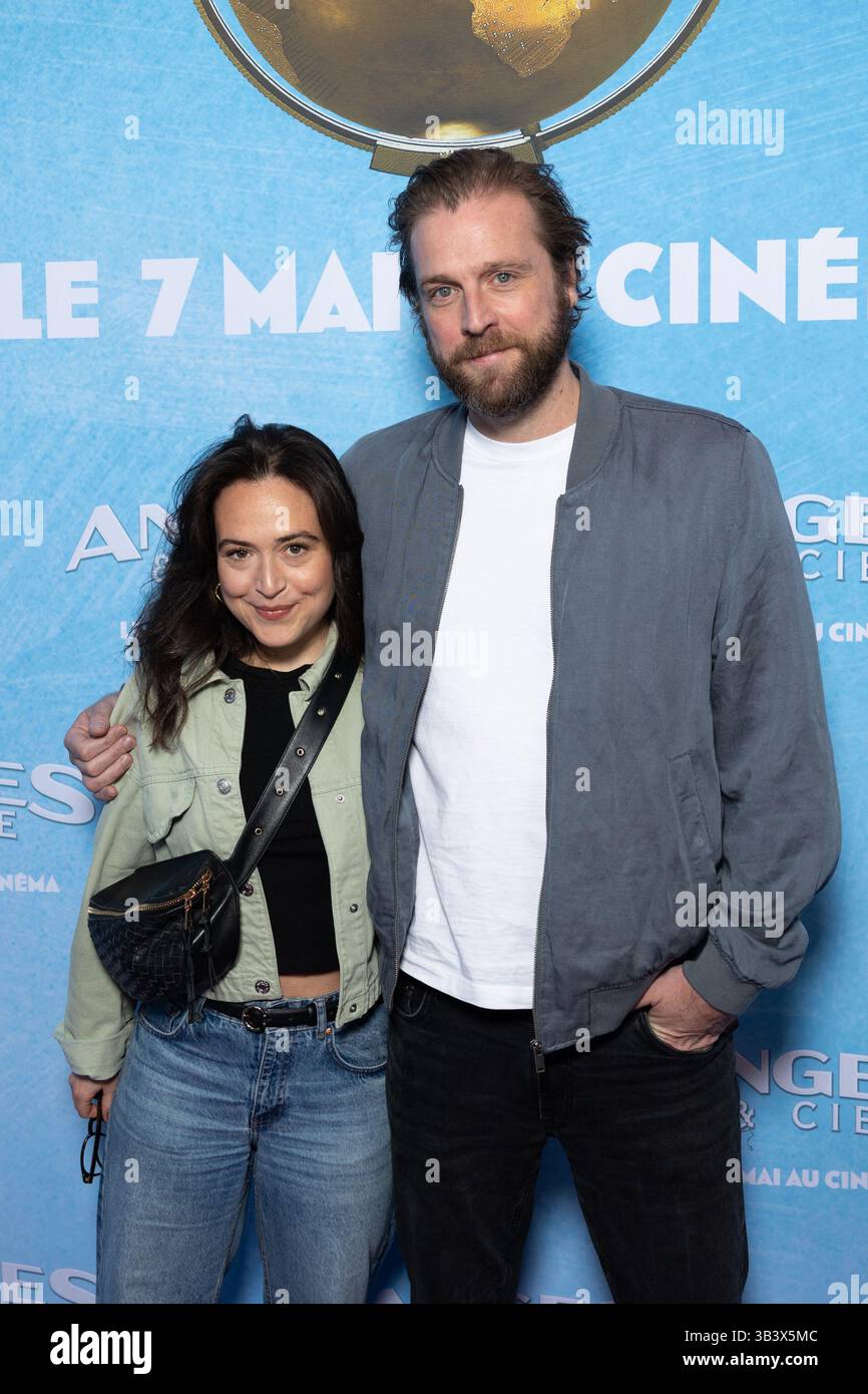 Paris, France. 29th Apr, 2025. Chloe Menager, Florent Pinget attends ...
