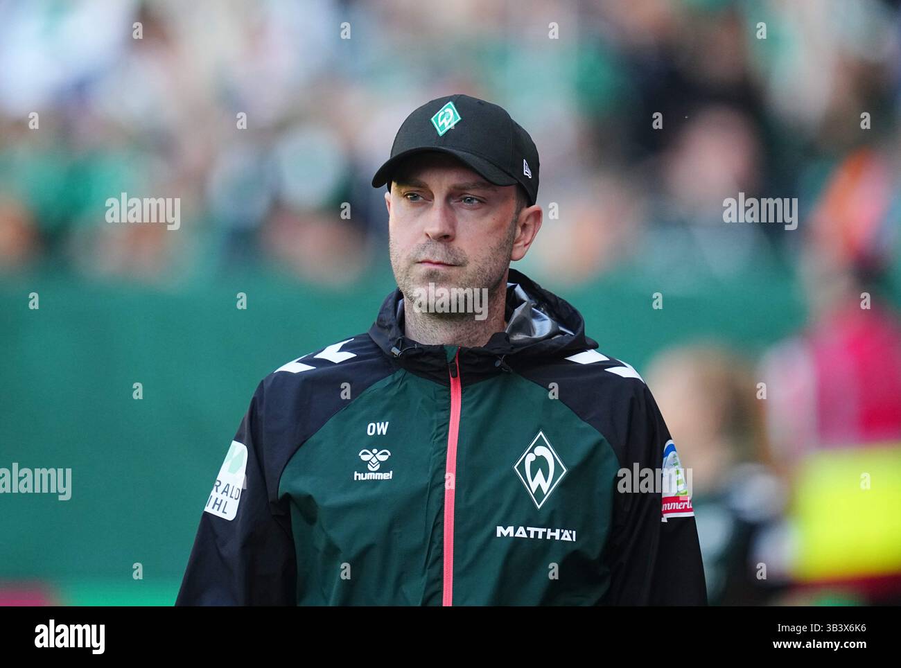 April 27 2025: Ole Werner of Werder Bremen looks on during a 1 ...