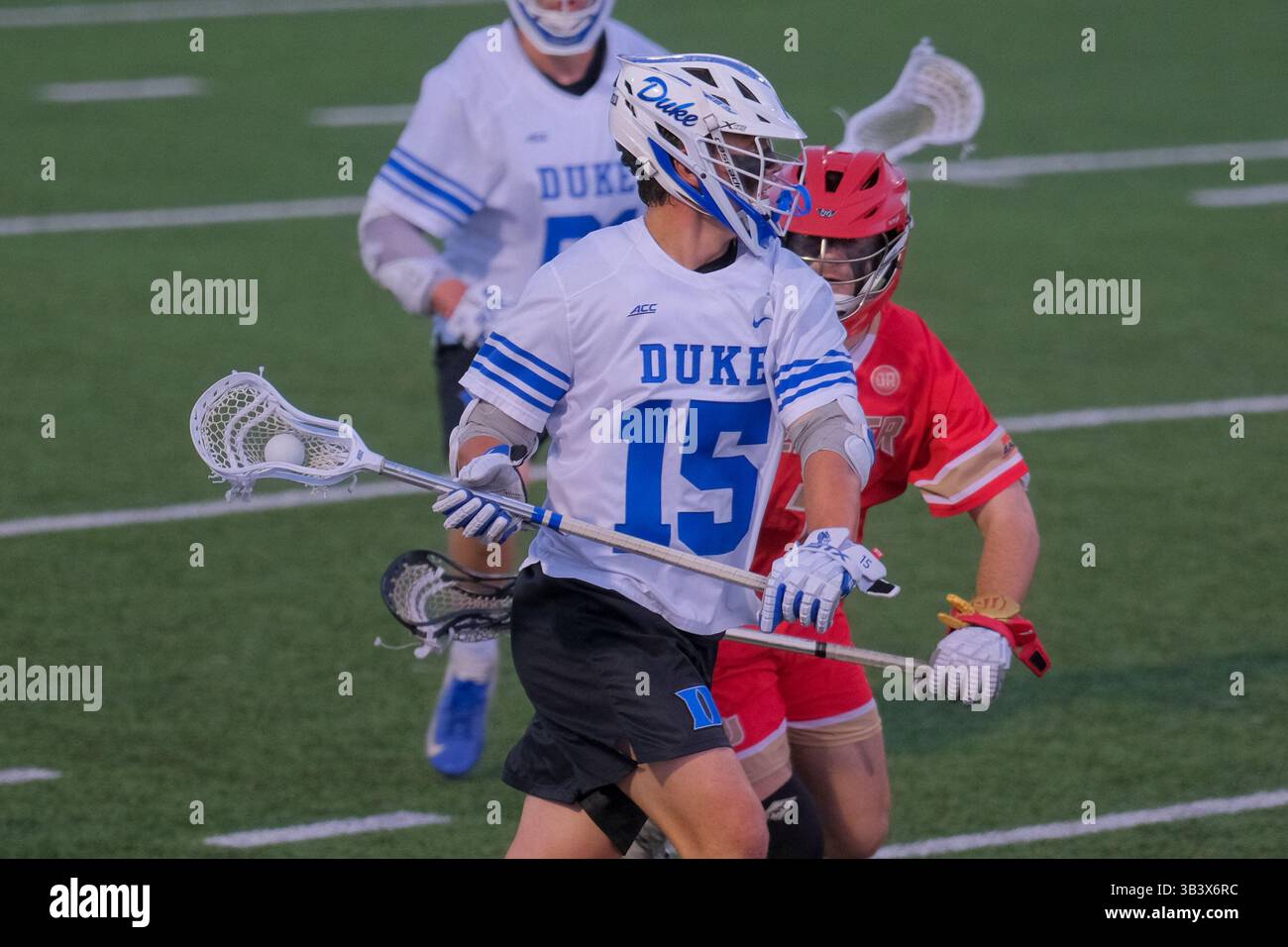 Highlander Stadium, Dallas, TX, USA. 22nd Mar, 2025. Duke midfield Max ...