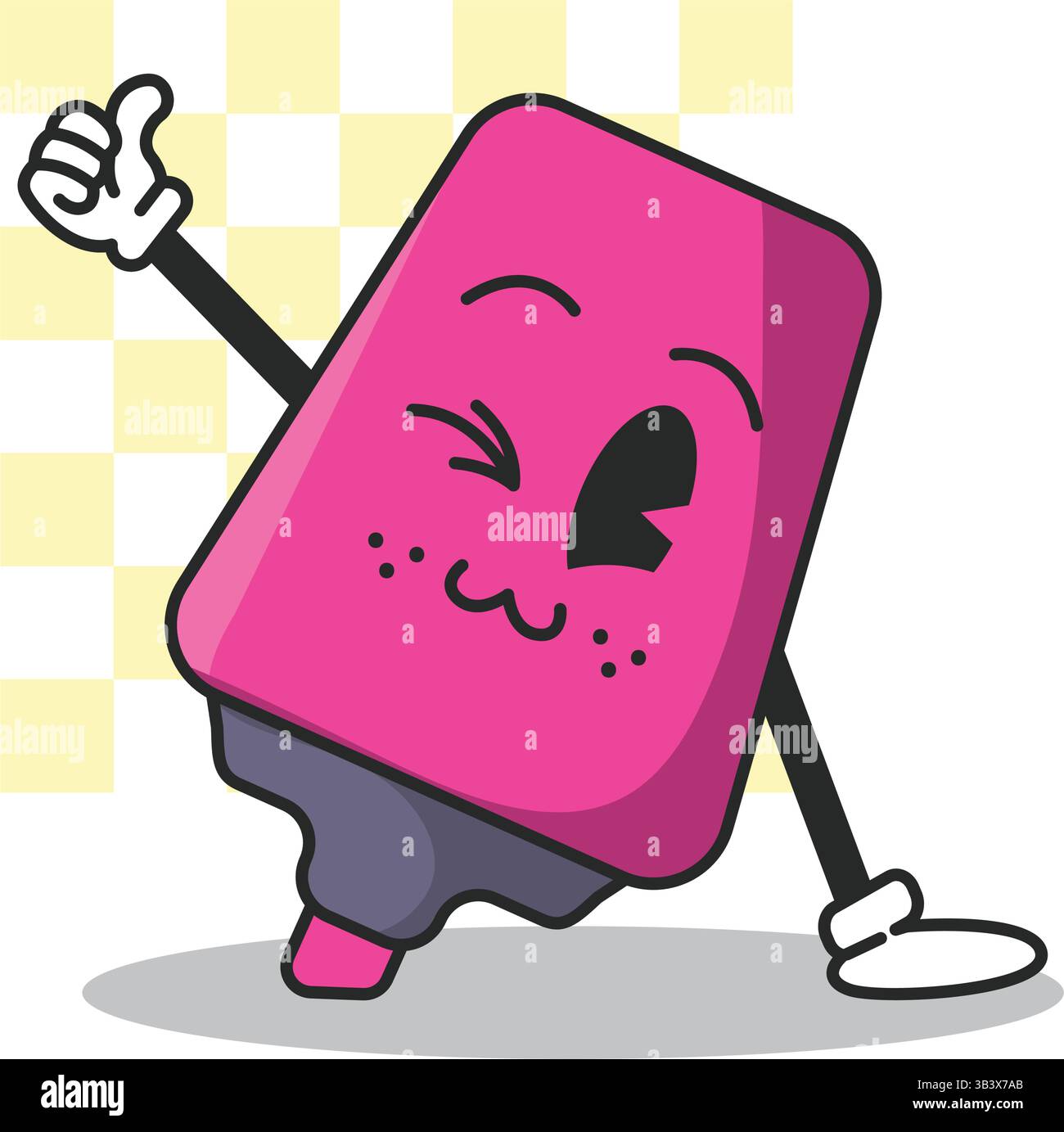 Pink marker cartoon. Vector illustration Stock Vector Image & Art - Alamy