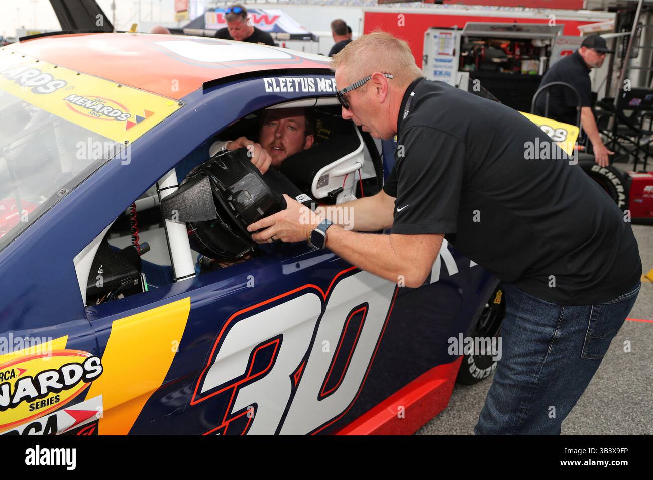DAYTONA BEACH, FL - FEBRUARY 13: Garrett Mitchell (#30 Kenetix Ford) aka YouTuber Cleetus ...