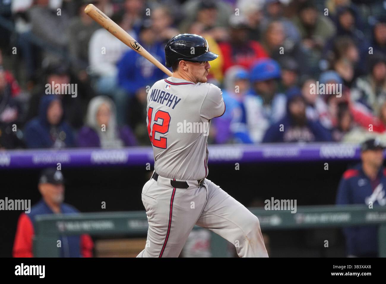 Atlanta Braves catcher Sean Murphy (12) in the fourth inning of a ...