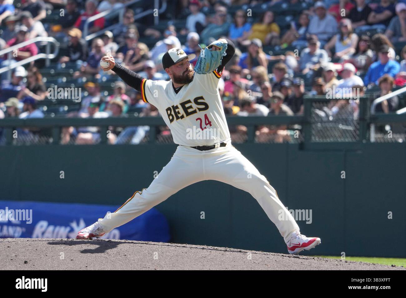 APRIL 26 2025: Salt Lake pitcher Kenyon Yovan (24) throws a pitch ...