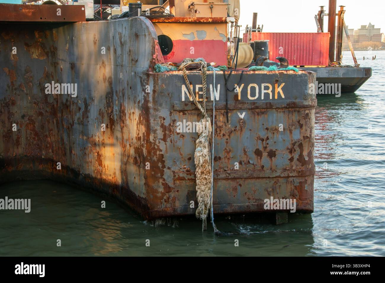 Rusty ship in the port of New York City, USA Stock Photo - Alamy