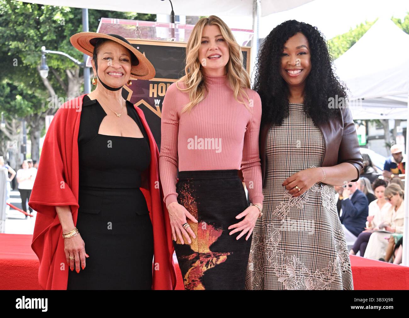 Hollywood, USA. 29th Apr, 2025. Debbie Allen, Ellen Pompeo and Shonda ...