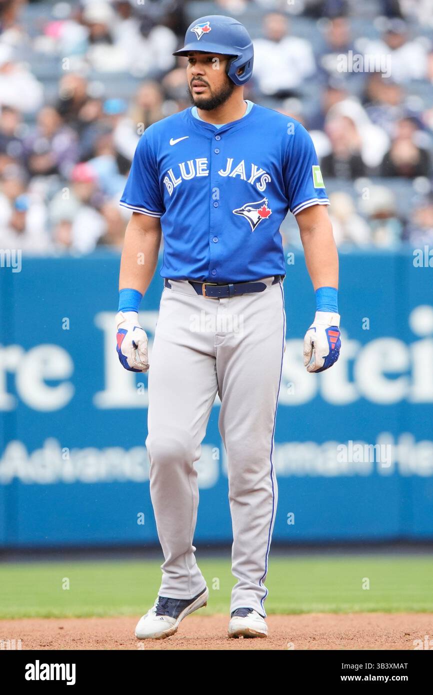 Toronto Blue Jays' Anthony Santander stands on the field during the ...