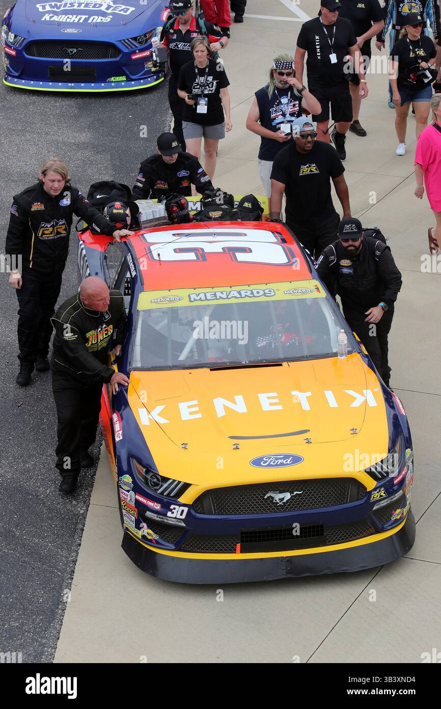 TALLADEGA, AL - APRIL 26: The race team of Garrett Mitchell also known as YouTube star Cleetus ...