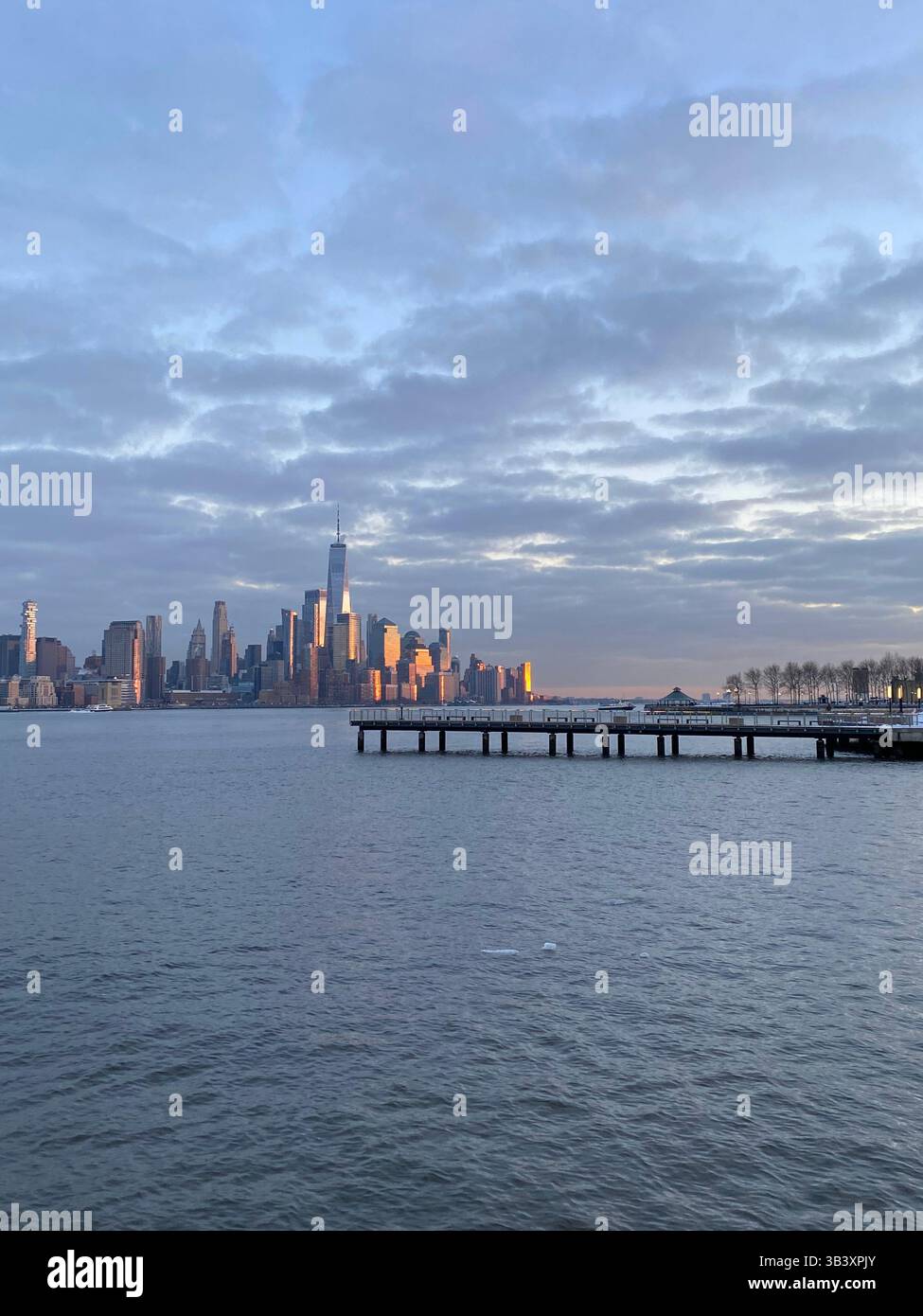 Manhattan skyline at waterfront with iconic high rises Stock Photo - Alamy