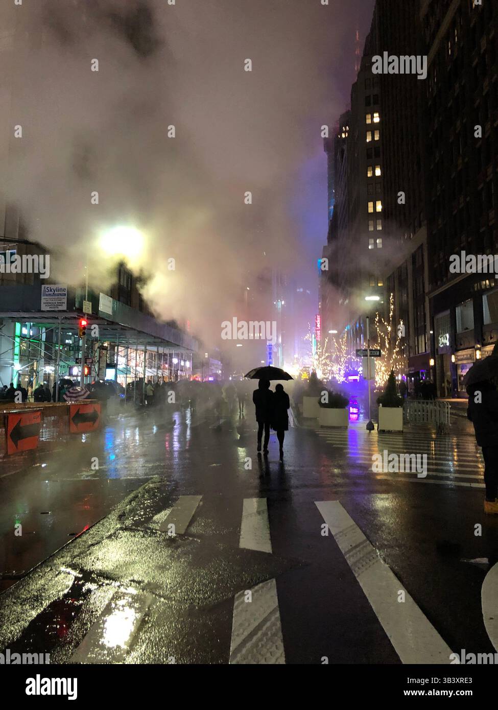 Times Square street scene in New York full of LED boards, motion blur ...
