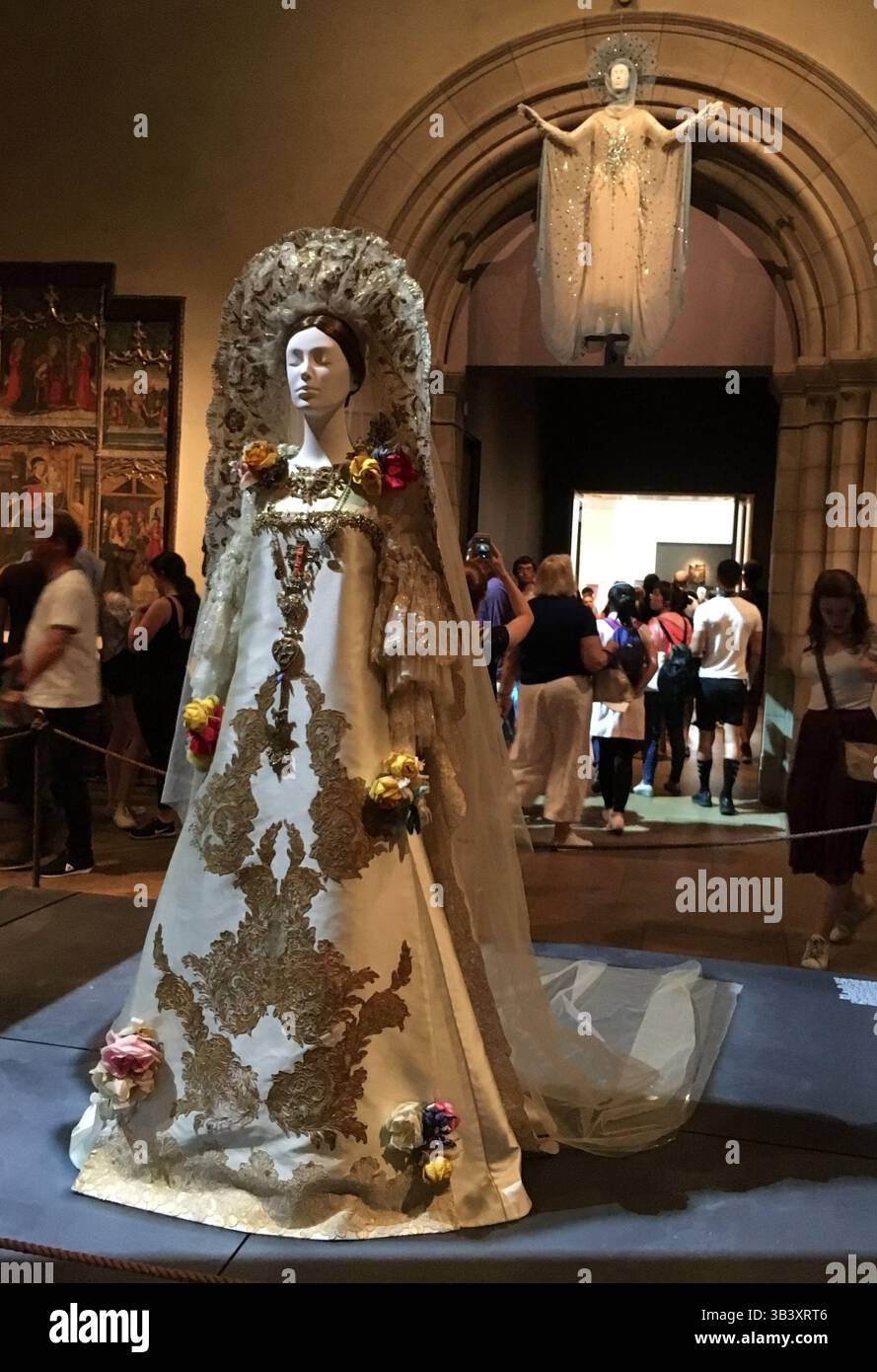 MET museum NYC interior with visitors exploring art show in world ...