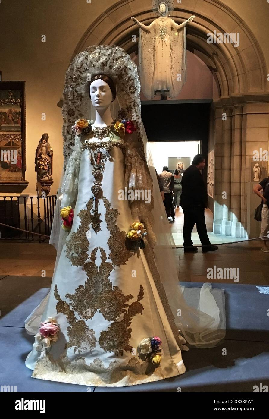 Top museum in NYC the MET displays world art exhibition with visitors ...