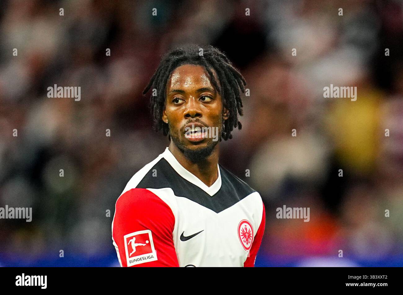 April 26 2025: Elye Wahi of Eintracht Frankfurt looks on during a 1 ...