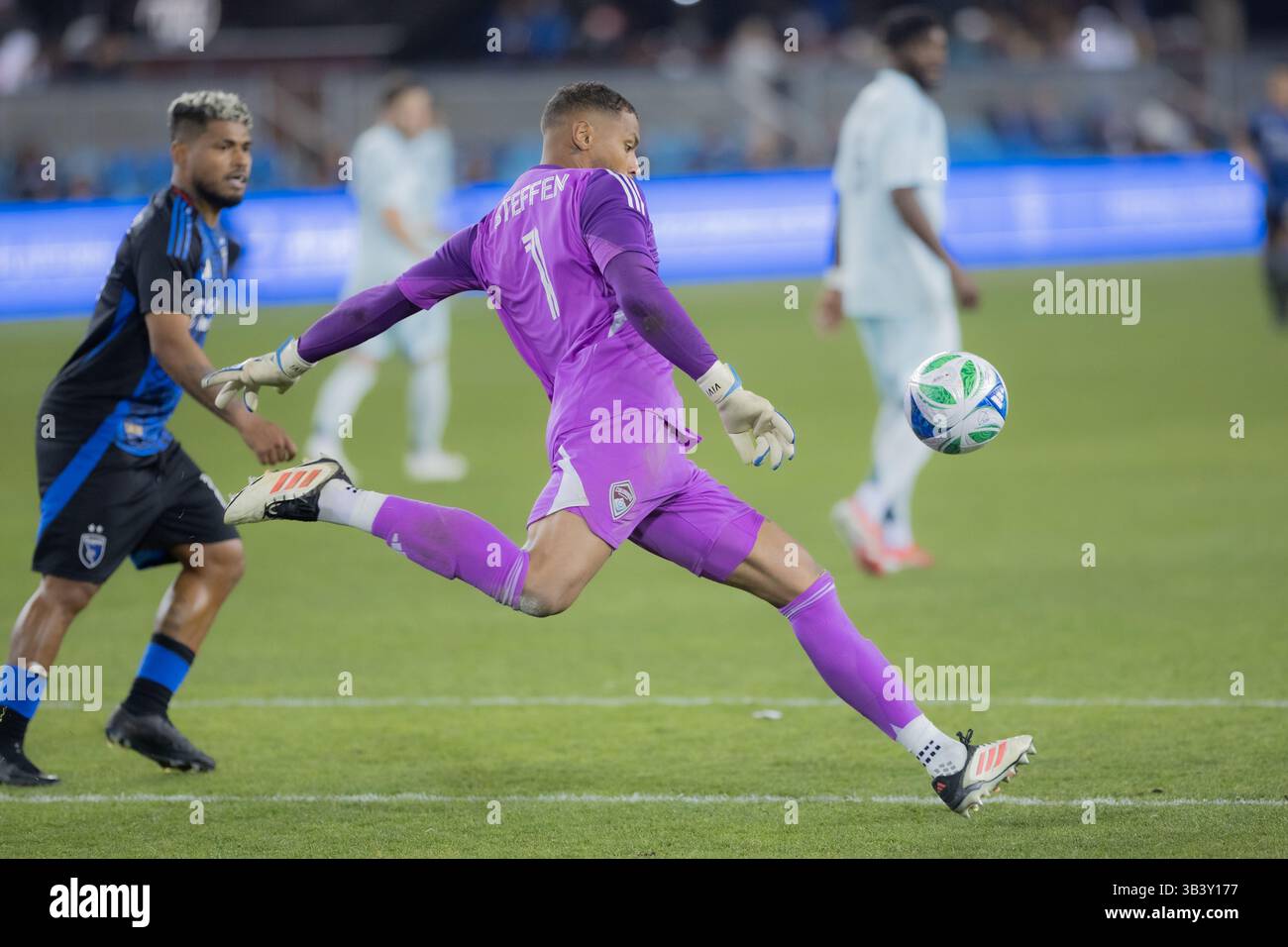 San Jose, United States. 15th Mar, 2025. Goalkeeper Zack Steffen #1 of ...