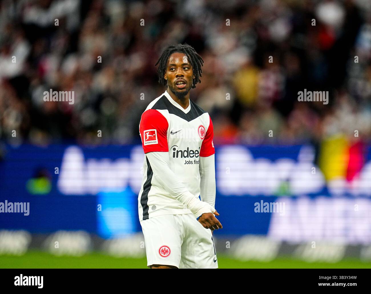 April 26 2025: Elye Wahi of Eintracht Frankfurt looks on during a 1 ...