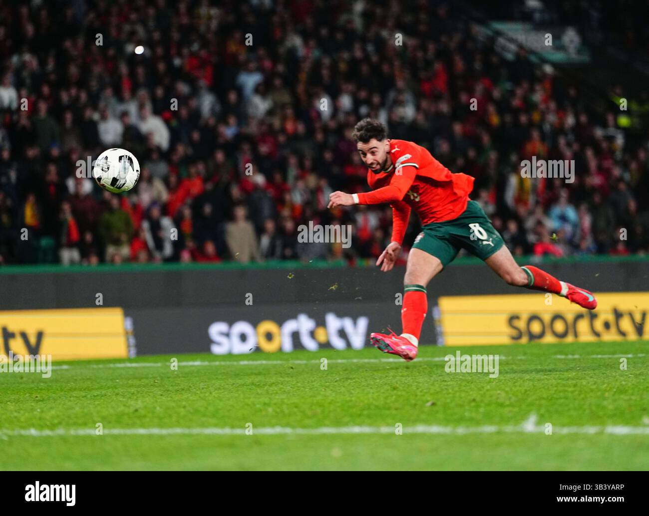 March 23 2025: Bruno Fernandes of Portugal shoots on goal during a UEFA ...