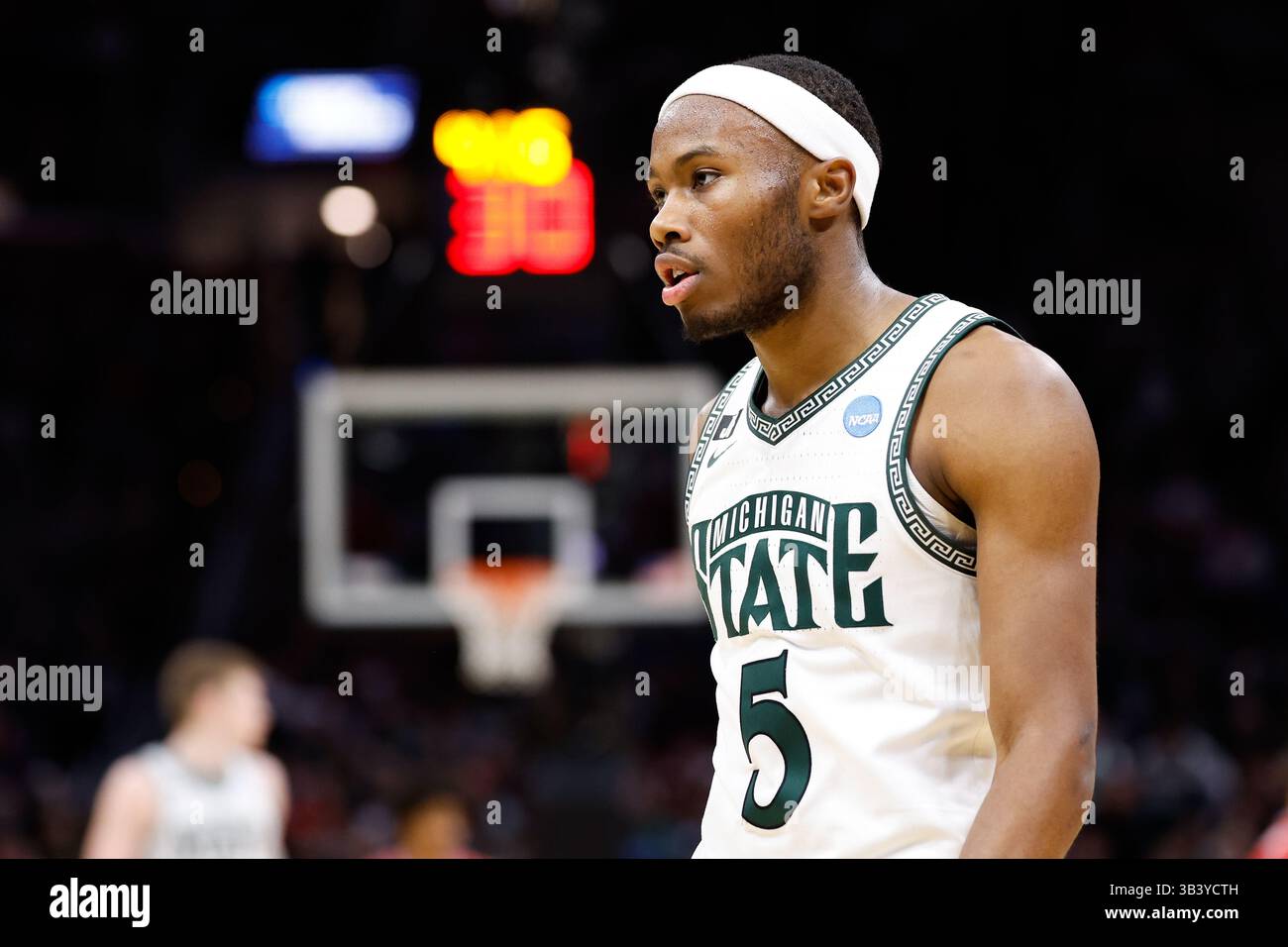 Cleveland, Ohio, USA. 23rd Mar, 2025. Michigan State Spartans guard Tre ...