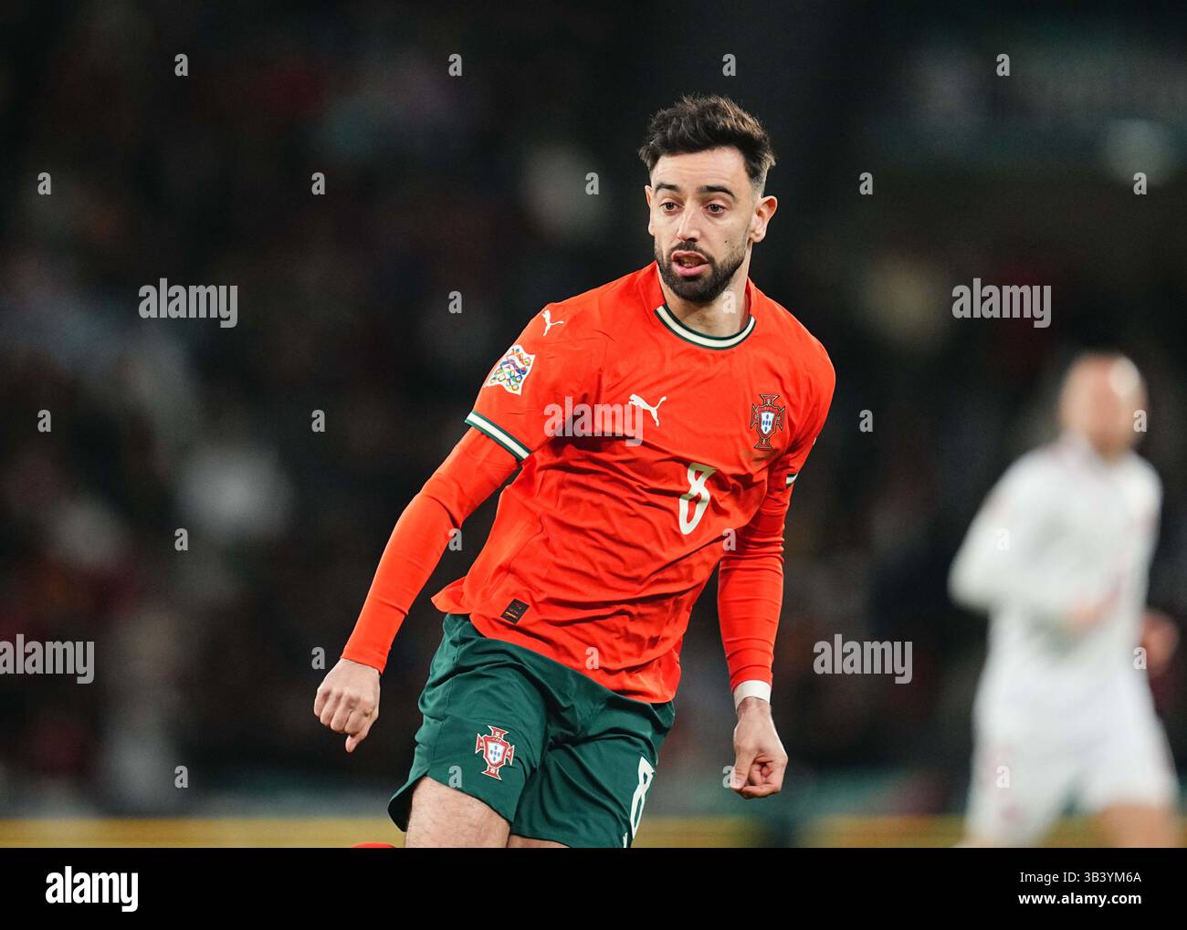 March 23 2025: Bruno Fernandes of Portugal looks on during a UEFA ...