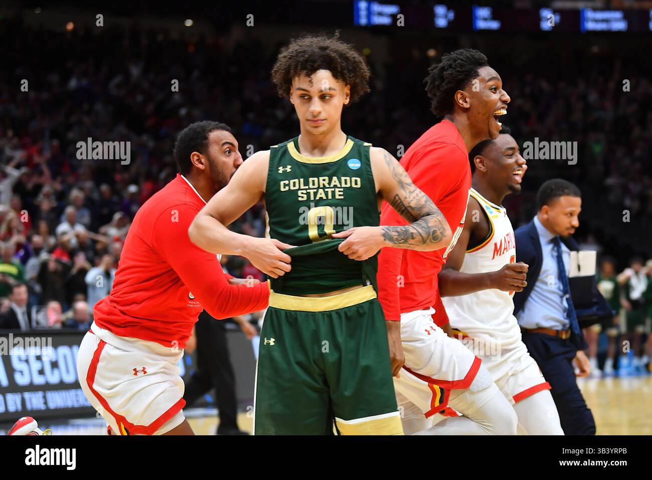 Seattle, WA, USA. 23rd Mar, 2025. Colorado State guard Kyan Evans (0 ...