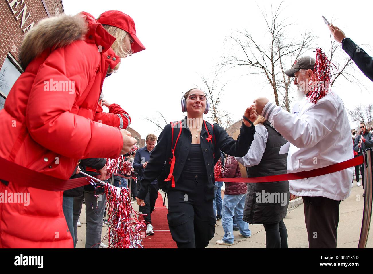 Minneapolis. 23rd Mar, 2025. Ohio State players enter the venue before ...