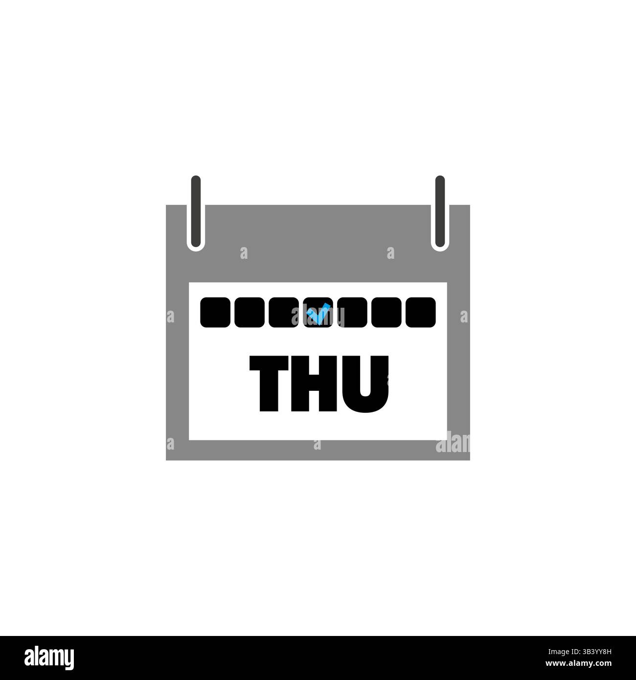 Thursday calendar icon. Weekday schedule element. Day mark vector ...
