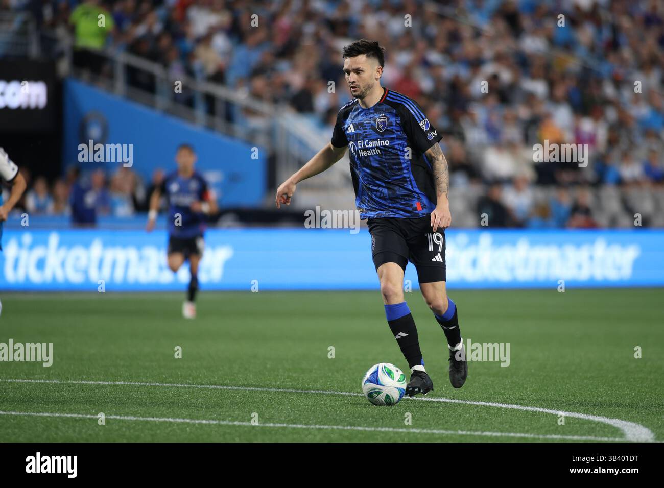 March 22, 2025: San Jose Earthquakes forward Preston Judd (19) dribbles ...