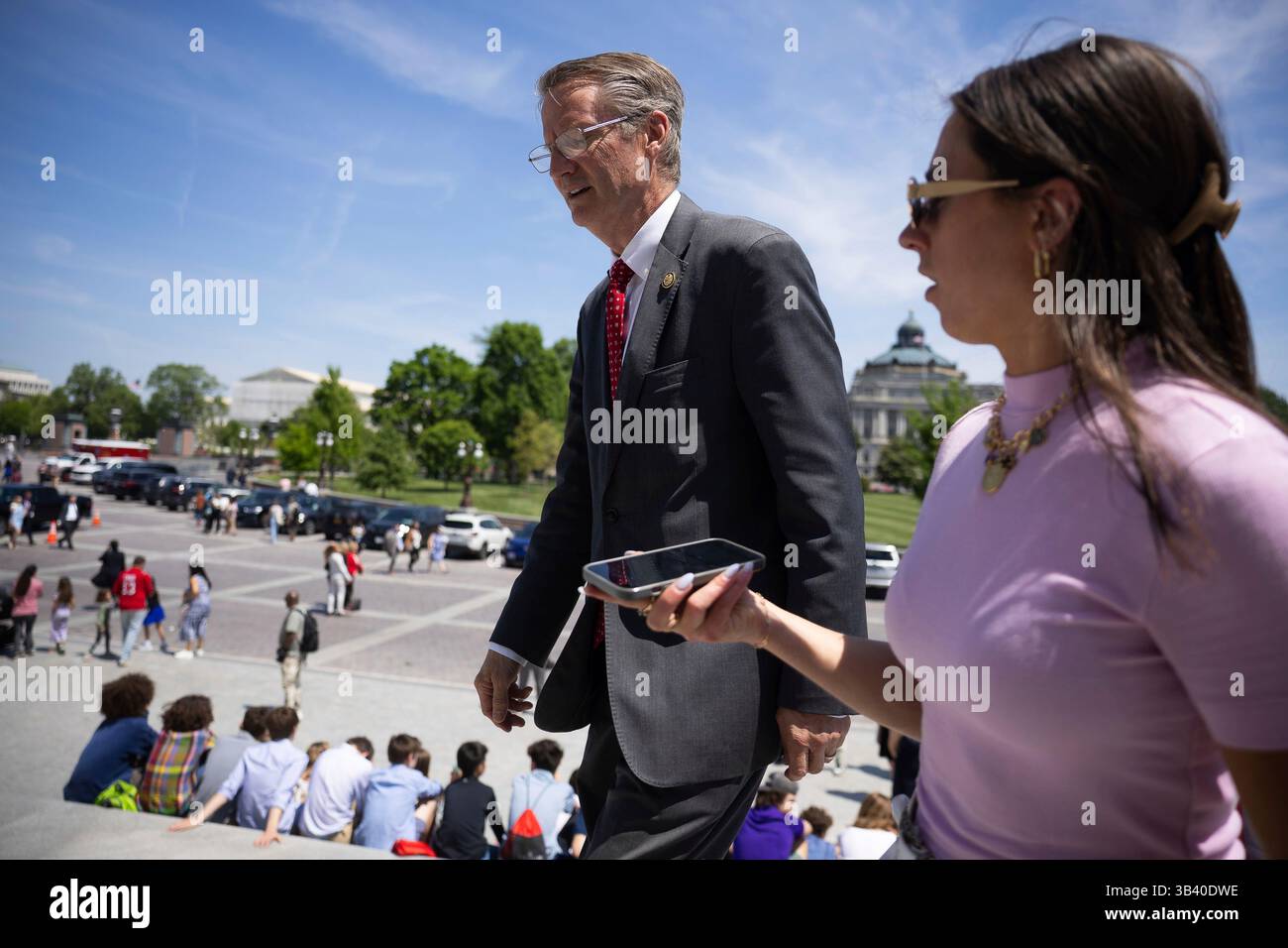 Rep. Tim Burchett (R-Tenn.) speaks with a reporter as he arrives for a ...