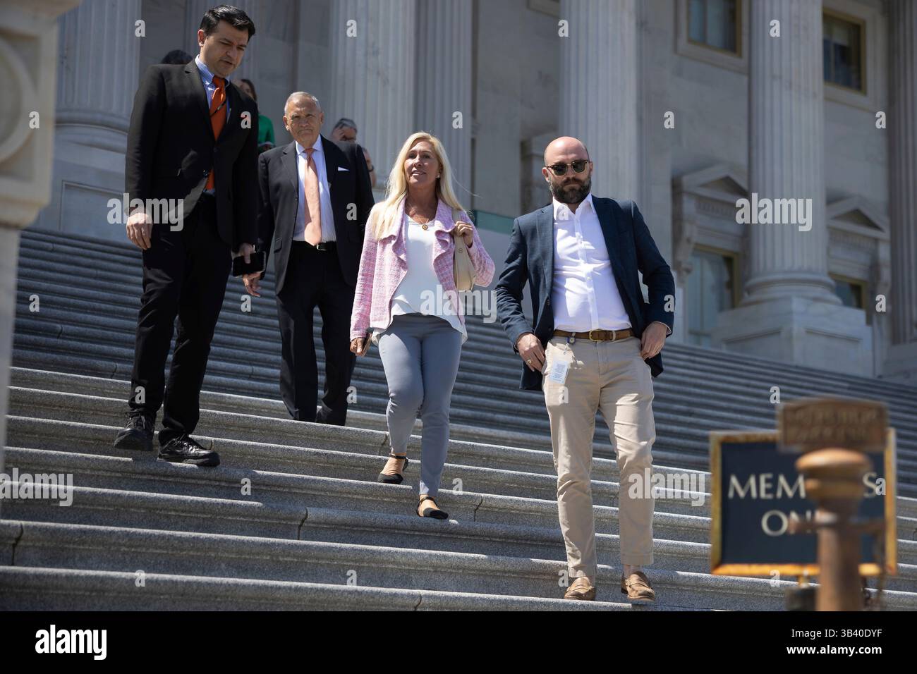 Rep. Marjorie Taylor Greene (R-Ga.) departs a vote at the U.S. Capitol ...