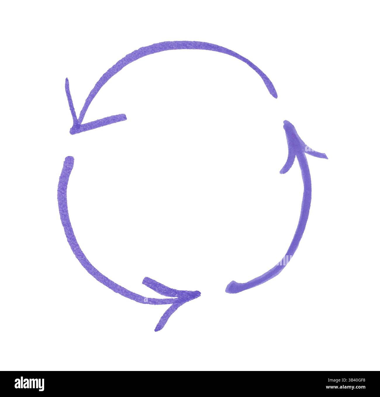 Three purple arrows isolated on white, collection Stock Photo - Alamy